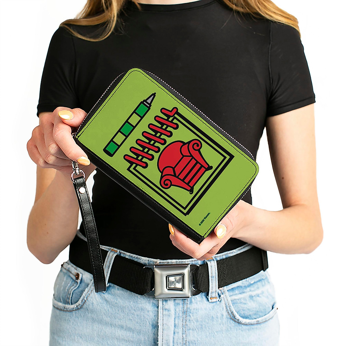 Buckle-Down Women's PU Zip Around Wallet Rectangle-Blue's Clues, 7.5"x4.5"