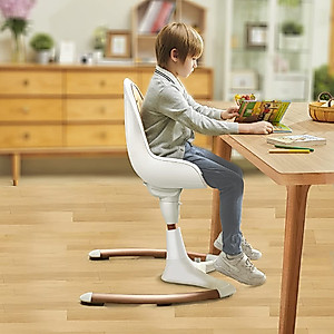 Hot Mom Baby High Chair Adjustable Angle and Fashion Versatility Baby&Tollder Eating Chair,White