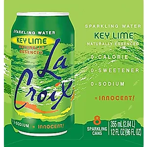 LaCroix Sparkling Water, Key Lime, 12 Fl Oz (pack of 8)