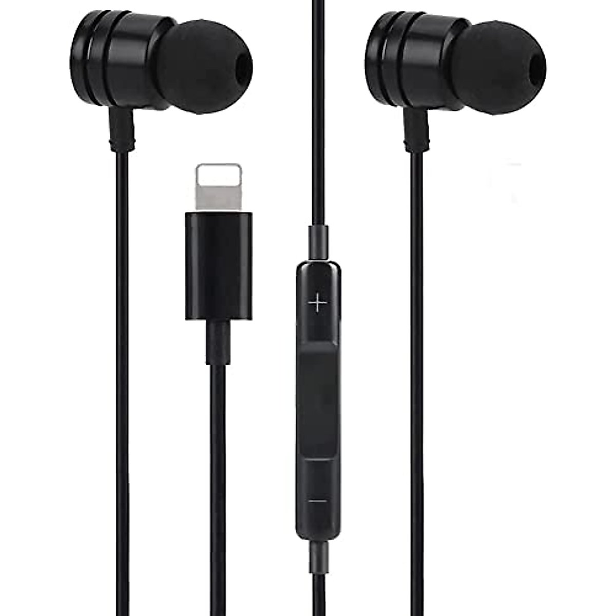 Headphones for iPhone with Microphone, Volume Control and Noise Isolation - Compatible with iPhone 14/13/12/11/7/8/8plus X/Xs/XR/Xs max/pro/se - Supports All iOS Systems（Black）!