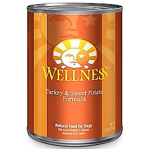 Wellness Complete Health Natural Wet Canned Dog Food Turkey & Sweet Potato, 12.5-Ounce Can (Pack of 12)