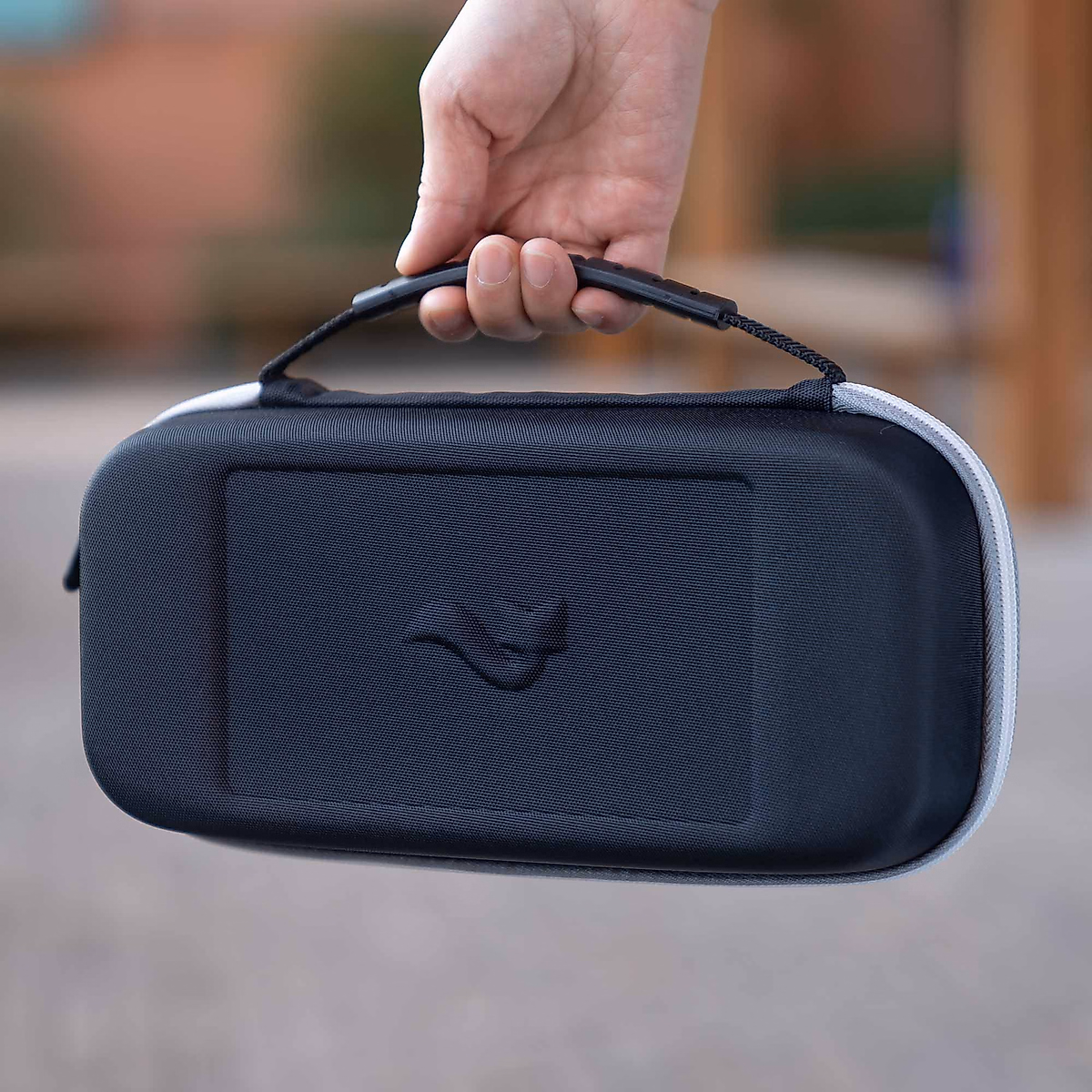 ButterFox Switch Carrying Case for Nintendo Switch OLED, Fits Charger, Joy Con Grip, 18 Games and Protective Case (Black/White)