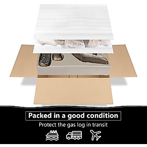 Gas Fireplace Logs 10pcs Fake Fireplace Logs Faux Electric Fireplace Logs for Gas Fireplace Insert, Large Ceramic Wood Fake Fire Logs for Outdoor Fire Pit Firebowl Indoor Fireplace Decoration