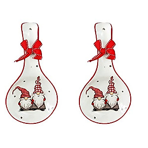 2pcs Christmas Spoon Rest Ceramic Chopsticks Holder Table Decorations Christmas House Warming Gift