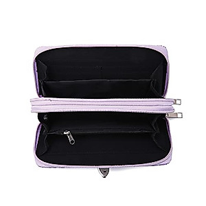 Camouflage Western Style Tote Studded Handbag Concealed Carry Purse Country Women Shoulder Bag Wallet Set (#2 Purple Set)