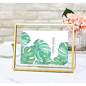 Gold Photo Frame Decor with Plexiglas Desk Pictures Display 5x7"to 6x8" desktop Picture Frames,Vintage Style ，for Photos, artwork , & More, Tabletop Display