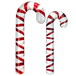 Glass Sex Toy Wand Double-Ended Butt Plug Anal Beads G-spot Stimulation to Dildo Christmas Gift Candy Cane Unisex Anal Butt Plug for Men Women (17.5cm, Candy A)