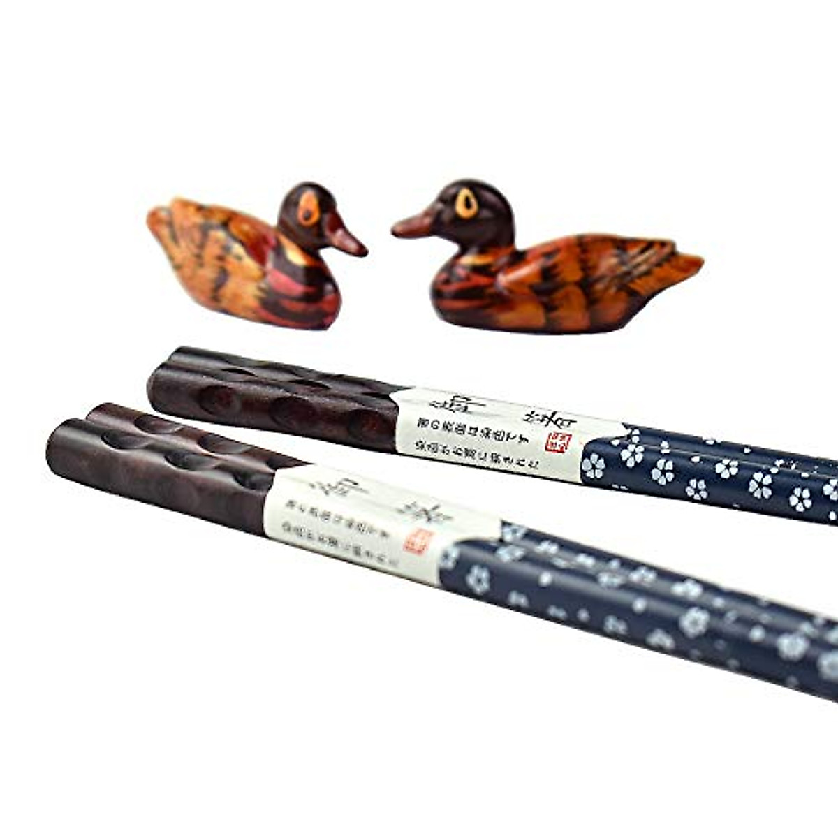 Artcome 8 Piece Japanese Style Ceramic Sushi Plate Dinnerware Set with 2 Sushi Plates, 2 Sauce Dishes, 2 Pairs of Chopsticks, 2 Chopsticks Holders