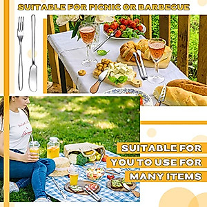 60 Pieces Cheese Knife Set Butter Spreader Knife Stainless Steel Spatula Charcuterie Board Accessories Utensils with Wooden Handles Mini Serving Tongs Spoons Forks for Birthday Wedding Christmas