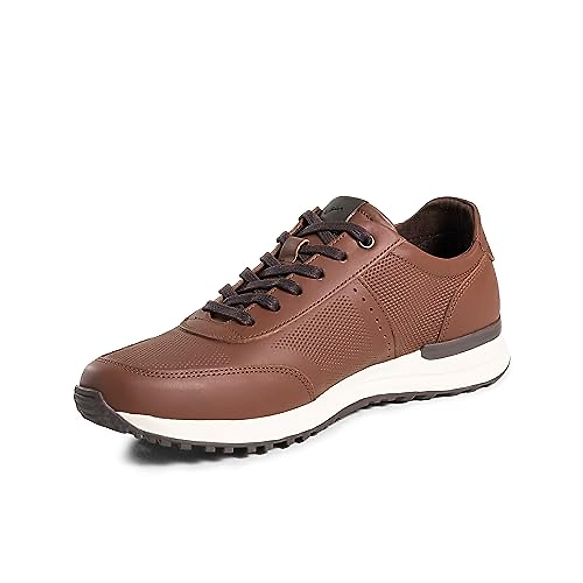 VELEZ 9.5 Brown Mens Business Casual Sneakers + Top Grain Leather Backpack for Men Black Designer Bookbag Business Casual Shoulder Bag