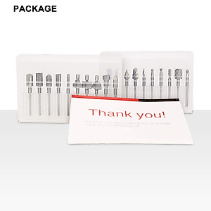 SPTA 10Pc HSS Router Carbide Engraving Bits & 10Pcs Router Bit 1/8"(3mm) Shank for Rotary Tools for DIY Woodworking, Carving, Engraving, Drilling