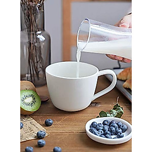 Sweese Soup Mugs - Coffee Mugs 17 Ounce Porcelain Jumbo Mugs for Coffee, Tea, Soup, Ice Cream, Cereal, Set of 2, White No. 620.201