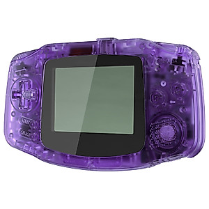 IPS Ready Upgraded eXtremeRate Clear Atomic Purple Replacement Shell Full Housing Cover + Buttons for Gameboy Advance GBA – Compatible with Both IPS & Standard LCD – Console & IPS Screen NOT Included