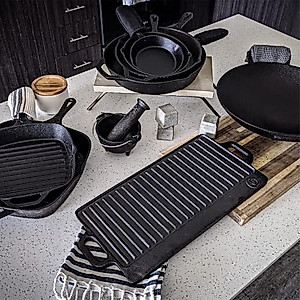 Backcountry Iron 20 x 9 inch Large Reversible Seasoned Cast Iron Grill / Griddle