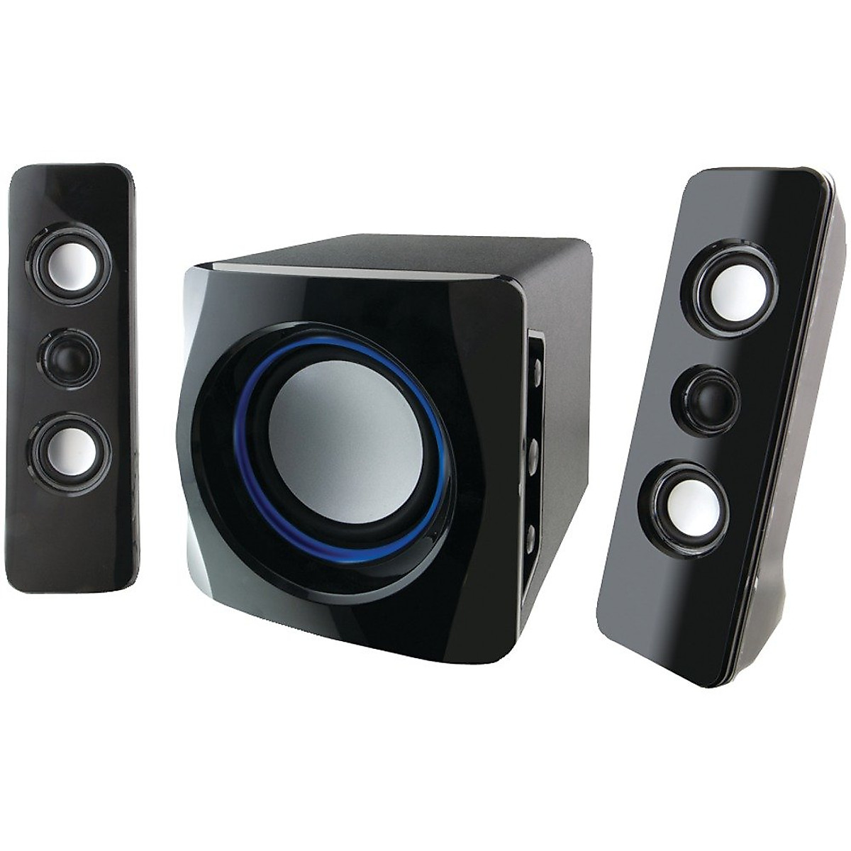 iLive Bluetooth Speaker System with Built-In Subwoofer, 7.28 x 8.86 x 7.28 Inches, Black (iHB23B)