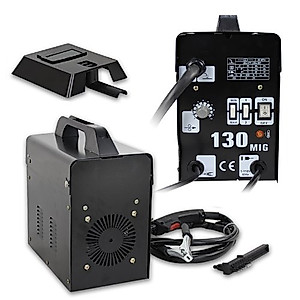 ZENY MIG130 Gas-Less Flux Core Wire Automatic Feed Welder Welding Machine w/Free Mask AC Current 60 AMP - Commercial Grade - 110 V