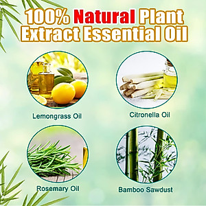 Mosquito Repellent Incense Sticks 90 Pcs, Plant Repellent Incense Stick with Citronella Outdoor, Deet Free Natural Mosquitoes Killer for Camping, Indoor