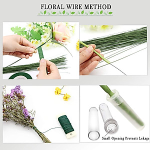 Floral Arrangement Kit,17 Pieces Flower Tools Include Floral Wire Cutter Scissor Floral Tape 22 Gauge Paddle Wire 26 Gauge Stem Wire Pearl Corsage Pin Bouquet Wrap Florist