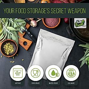 Mylar Food Storage Bags (10x16, 1 Gallon) 4.5mil Thick Mylar Foil Bag for Dry Food Storage (50 Pack)