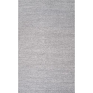 nuLOOM Penelope Braided Wool Area Rug, 4x6, Light Grey