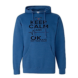 Cute Womens Nurse Shirts "Keep Calm Nursing" Royaltee Champion Hoodie Medical Collection Large, Blue