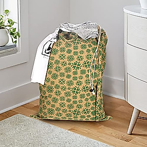 LFH Home Heavy Duty Extra Large Printed Canvas Laundry Bag Dirty Clothes Bag Organizer With Shoulder Strap, Durable Bag Pack For Home College Dorm Restaurents Students Camp Travel - 28x36 Inch