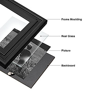 WISADD Bundled with Vertical 5X7 Double Picture Frames