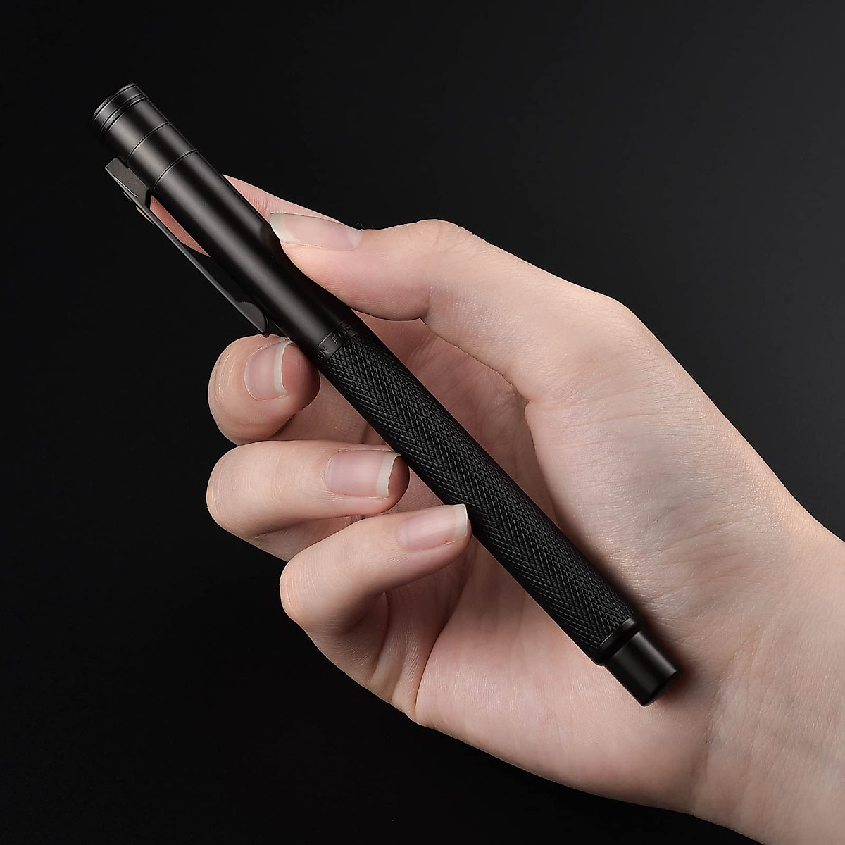 Matte Black Forest Fountain Pen Extra Fine Nib Classic Design with Converter and Metal Pen Box Set by Asvine