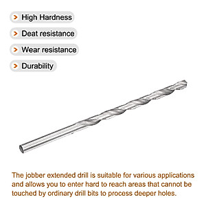 uxcell 11.5mm Twist Drill Bits, High-Speed Steel Straight Shank Extra Long Drill Bit 255mm Length for Wood Plastic Aluminum