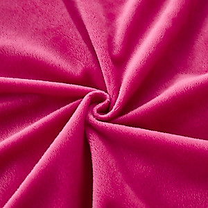 WERDIM Shaggy Fluffy Faux Fur Body Pillow Cover 21"x54" Button Closure Velvet Pillow Shams Throw Body Pillowcase Long Decorative Bed Pillow Case(Hot Pink, 21 X 54 Inches)