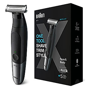 Braun Series XT5 – Beard Trimmer, Shaver and Electric Razor for Men, Body Grooming Kit for Manscaping, Durable One Blade, One Tool for Stubble, Hair, Groin, Underarms, XT5100