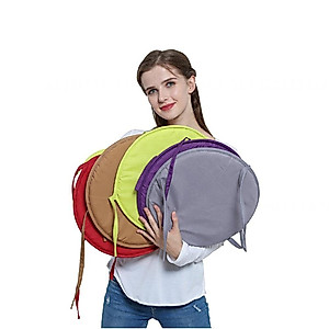 KYKHT Chair Pads for Dining Room Chairs Set of 4 - Round Cushion with Ties, Non Slip Kitchen Chair Seat Cushions