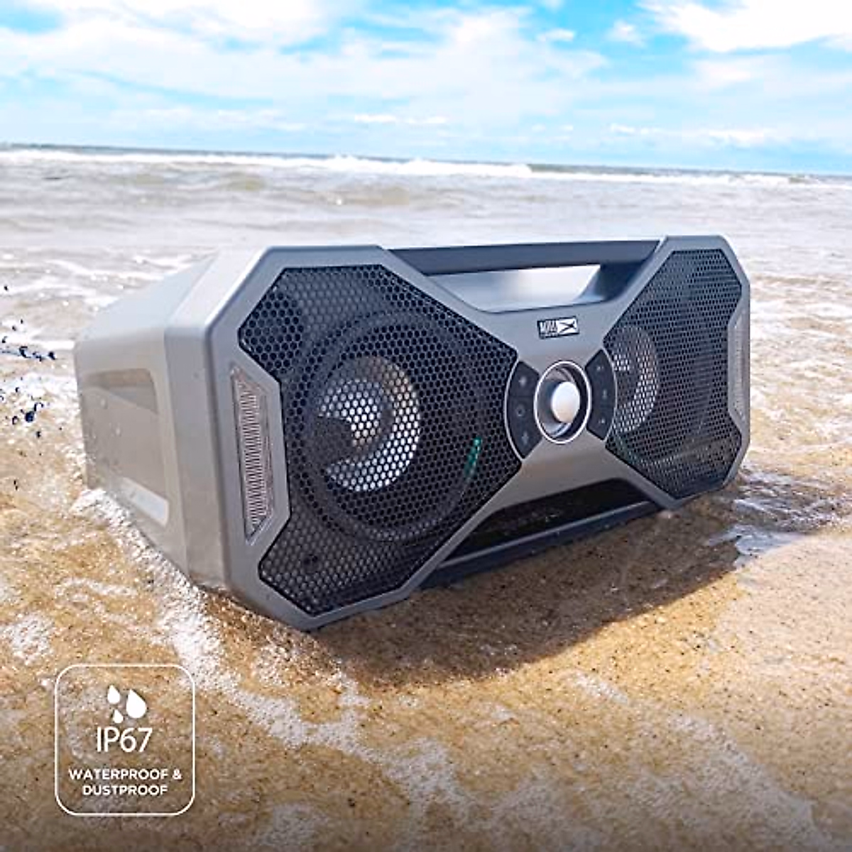 Altec Lansing Mix 2.0 - Waterproof Bluetooth Speaker with Strong Bass, Portable Speaker for Travel & Outdoor Use, 100 Foot Range & 20 Hour Playtime