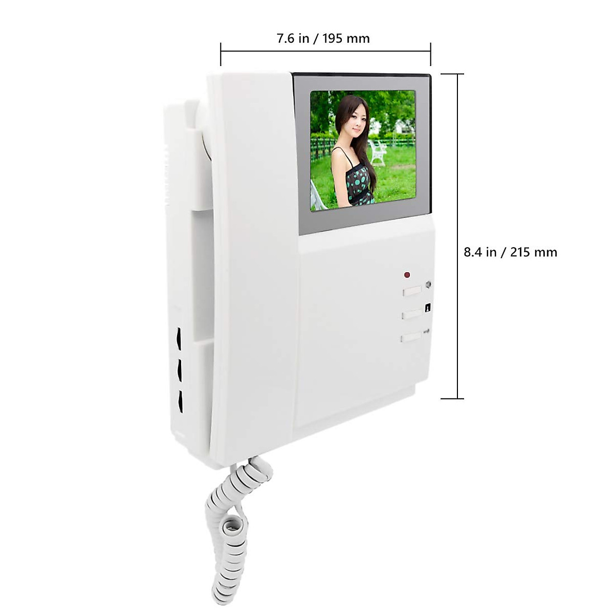 AMOCAM Video Door Phone System, 4.3 Inches Clear LCD Monitor Wired Video Intercom Doorbell Kits, IR Night Vision Outdoor Camera Door Intercom, Doorphone Telephone Style for Home Improvement