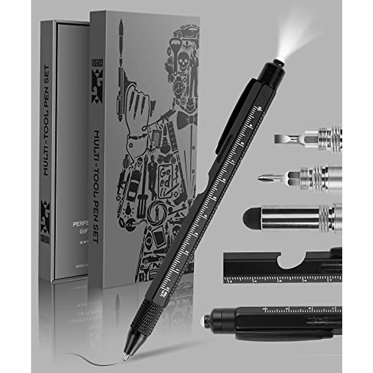 Stocking Stuffers Gifts for Men,GOEDLI 9 in 1 Multitool Pen Set,Christmas Cool Gadgets Mens Gifts-Unique Mens Gifts Ideas for Him,Husband,Dad,Grandpa,Teens,Adults,Boys,Boyfriend