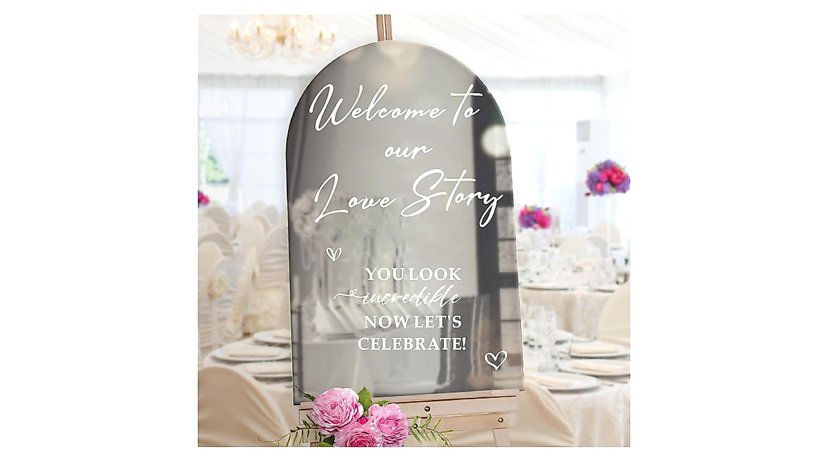Charming Wedding Welcome Signs Stickers for Your Love Story