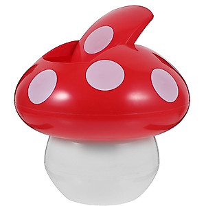 Tofficu Mushroom Waste Bin Organizer for Home Office Countertop Mushroom Decor Trash Can Decorative Garbage Bin Home Accessory