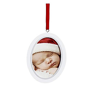 Pearhead Babyprints Double-Sided Christmas Photo Ornament with Clean Touch Ink Pad, Newborn Handprint or Footprint Kit, 2 Sided Baby's 1st Christmas Holiday Keepsake Ornament