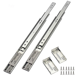 OCG Soft Close Drawer Slides 22 Inch (5 Pairs), Full Extension Ball Bearing Side Mount Drawer Slides for Cabinets with Face Frame, with Rear Mounting Brackets