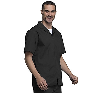 Cherokee Workwear Scrubs Men's Zip Front Jacket, Black, XX-Large