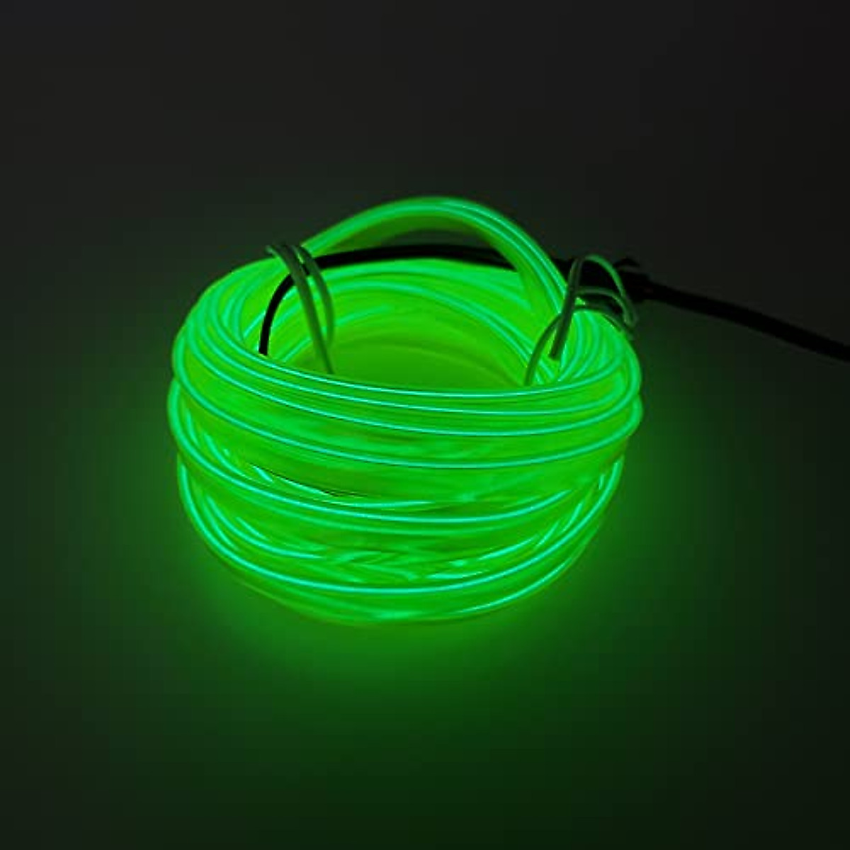 GZYF Interior Car LED Strip Lights, Multicolor Ambient Lighting Kits, 1M Neon Wire with 6mm Sewing Edge for Automotive Trucks SUVs ATVs RVs Trailers, Fluorescent Green