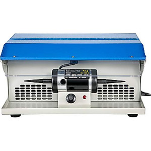 VEVOR Polishing Buffing Machine 200W Jewelry Buffing Machine 110V Jewelry Polishing Tool Dust Collector with Light Table Top Jewelry Buffer Polisher