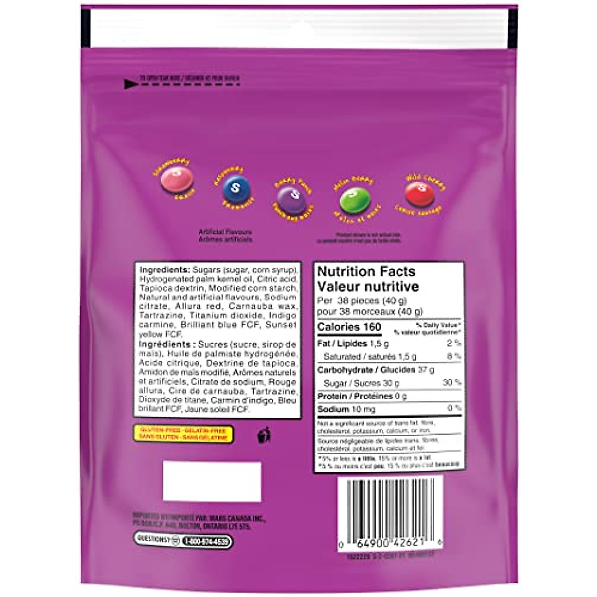 Skittles Berry, Mega-Pack, 320gm/11.28oz, Purple