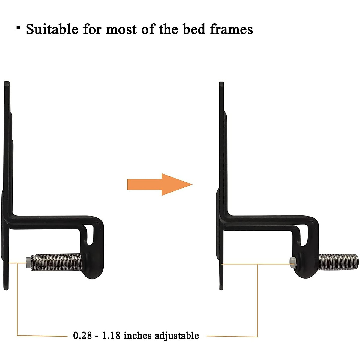 RONDURE 6pcs Mattress Slide Stopper, Non Slip Mattress Gripper to Keep Mattress from Sliding - Mattress Holder for Metal Bed Frame to Prevent Sliding