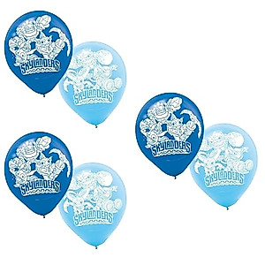 Amscan Skylanders Birthday Party Supplies Bundle Pack Includes 8 Party Paper Masks, 1 Happy Birthday Banner, 48 Piece Party Pack, 6 Latex Balloons