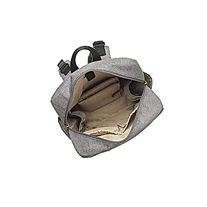 Babymel George Unisex Diaper Backpack in Grey and Black