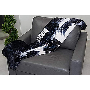Doom Eternal Doomslayer Fleece Blanket - 45x60-Inch Soft Cozy Blanket, Plush Throw - Fluffy Cover for Twin Bed, Couch, Sofa, Living Room, Camping - Decorative Video Game Throws Just Funky Merchandise