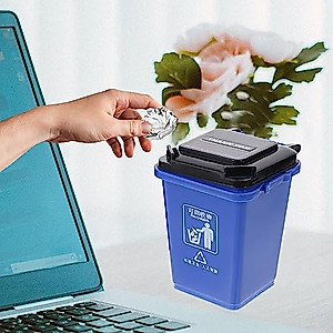 Cabilock Mini Dumpster Small Recycling Bin 2 Pcs Mini Pencil Stand Small Trash can Office Supplies Organizer Curbside Garbage Trash Mini Dumpster Pencil Holder