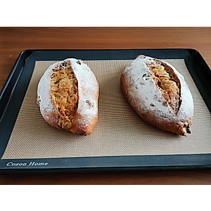 Pack of 2 Silicone Baking Mat Macaron Mat Sheet, Pro Non-Stick Reusable Sheet Food Safe Tray Pan Liners, 11.6 x 16.5 inches (L x W)