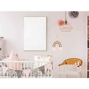 Mila Millie Macrame Wall Hanging | Handmade Woven Tassel Ornament for Home or Nursery Baby Kids Room Decor | Boho Nordic Scandinavian Style (Pink Gold Teal)